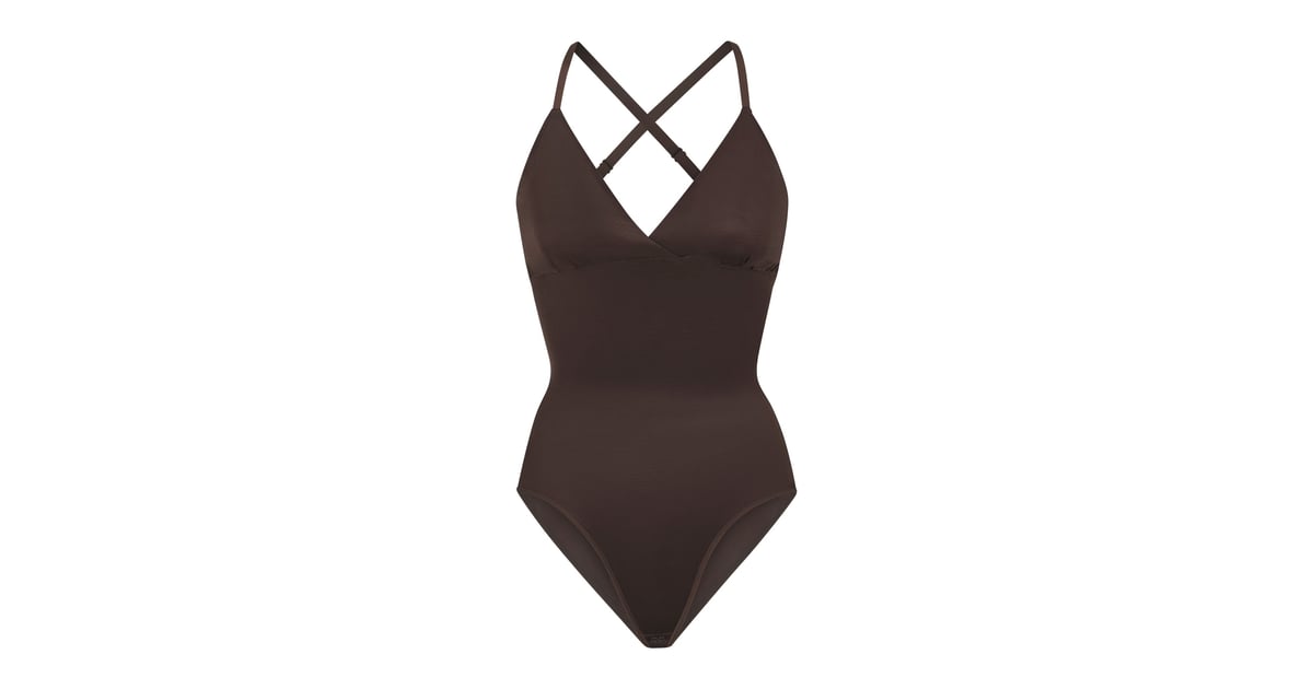 Track Barely There Bodysuit Brief W/ Snaps - Espresso - 4X at Skims