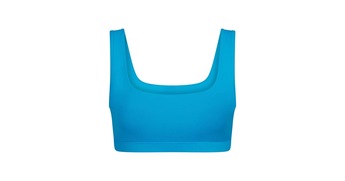 Track Signature Swim Tank Bikini Top - Turquoise - XL at Skims