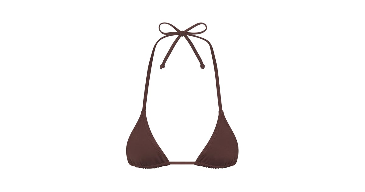 Track Signature Swim Micro Triangle Top - Cocoa - XS at Skims