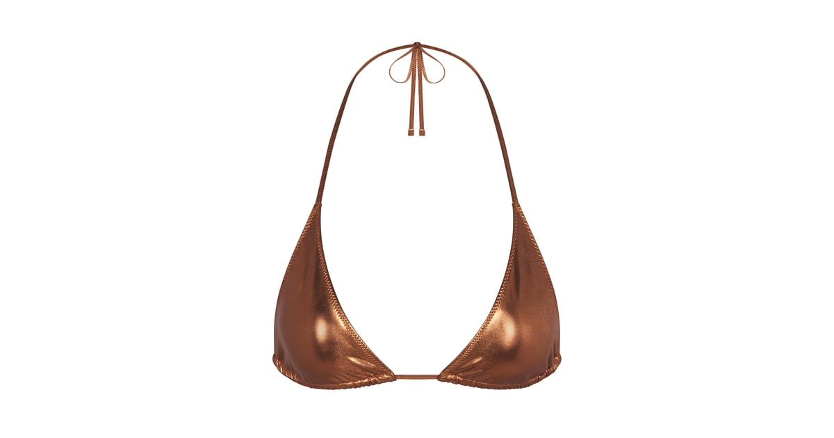 Track Metallic Swim Skimpy Triangle Top - Penny - 4X at Skims