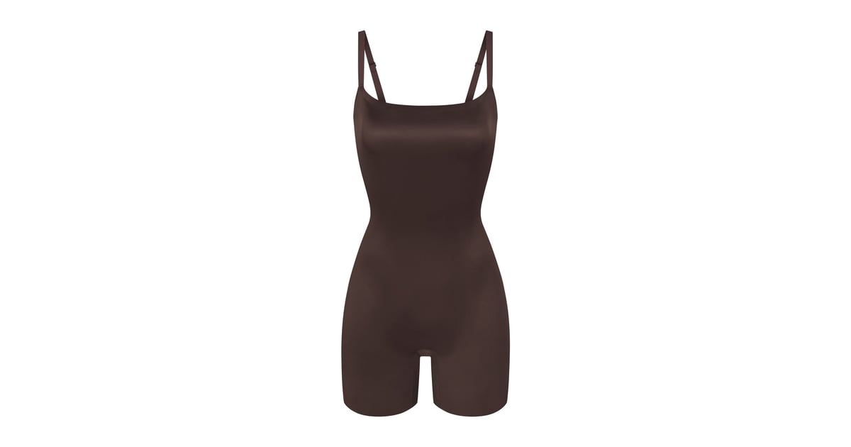 Track Barely There Low Back Mid Thigh Bodysuit - Espresso - 3X at