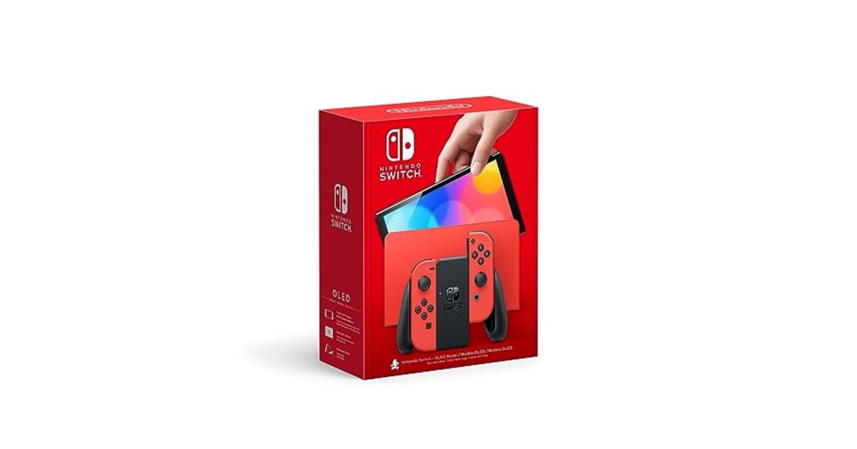 Track Nintendo Switch - OLED -Mario Red Edition at Amazon