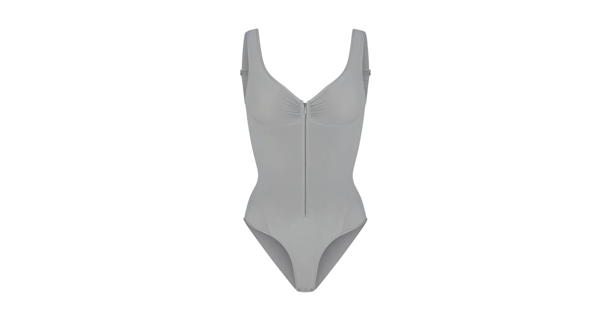 Track Seamless Sculpt Zip Front Brief Bodysuit - Pacific - XS at Skims