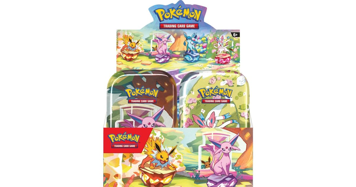 Track Pokemon Prismatic Evolutions Mini Tin (Styles May Vary) at