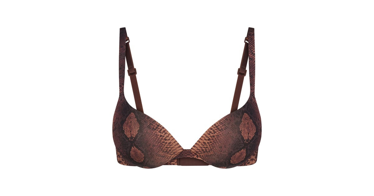Track Skims Ultimate Teardrop Push Up Bra - Espresso Snakeskin Print