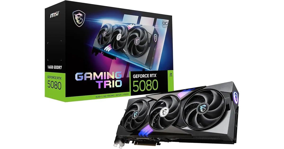Track MSI GeForce RTX 5080 Gaming Trio OC at Amazon