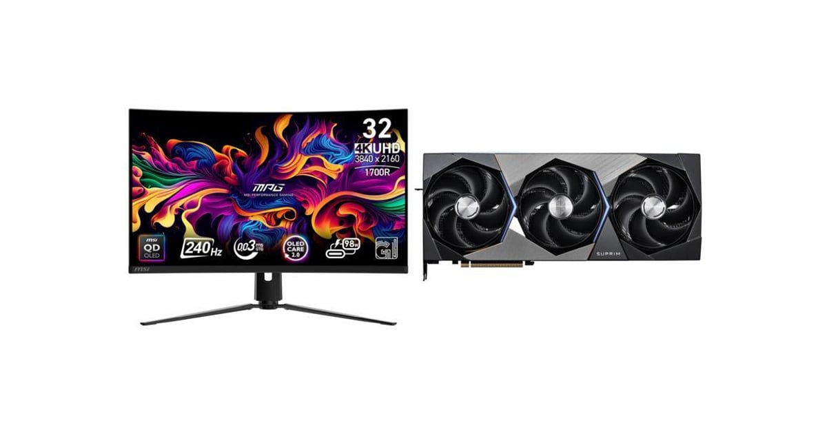 Track Monitor GPU Combo - MSI MPG 321CURX QD-OLED Bundle with MSI RTX