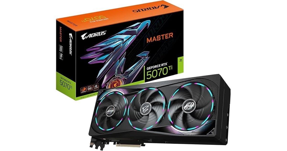 Track GIGABYTE AORUS GeForce RTX 5070 Ti at Amazon