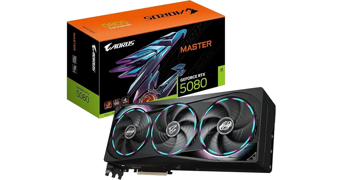 Track GIGABYTE RTX 5080 AORUS MASTER at Amazon - TrackaLacker