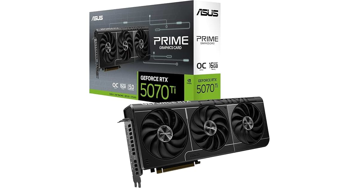 Track ASUS PRIME GeForce RTX 5070 Ti OC at Amazon