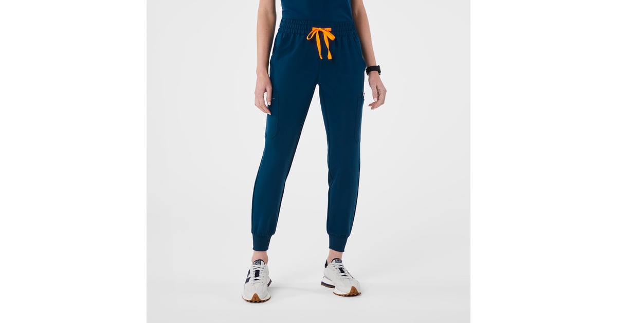 Track Figs Uman Relaxed Jogger Scrub Pants - Deep Reef - S - Petite at