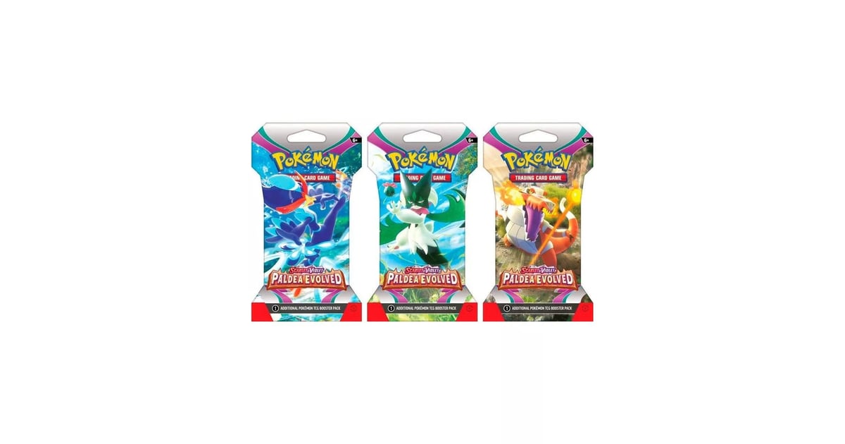 Track Pokemon Paldea Evolved Booster - 3 Pack Bundle - Styles May Vary