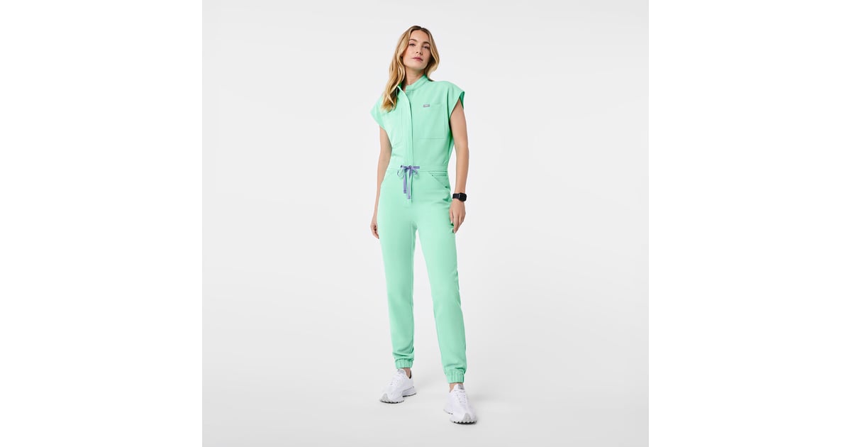 Track Figs Rafaela Cargo ScrubJumpsuit - Mariner - S - Regular at Figs
