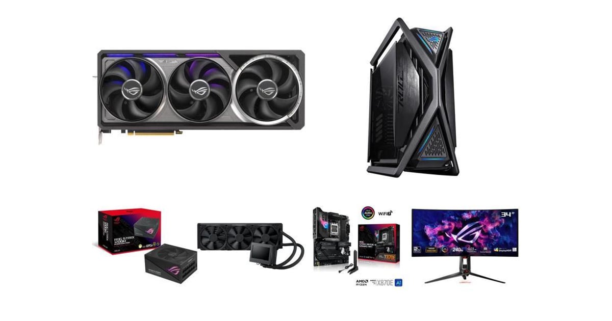 Track GPU Computer Case PSU CPU Cooler Motherboard Monitor Combo