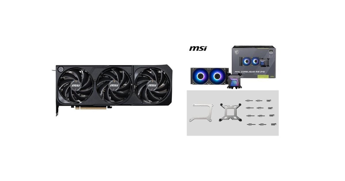 Track GPU CPU Cooler Combo - MSI RTX 5070 12G SHADOW 3X OC Bundle with