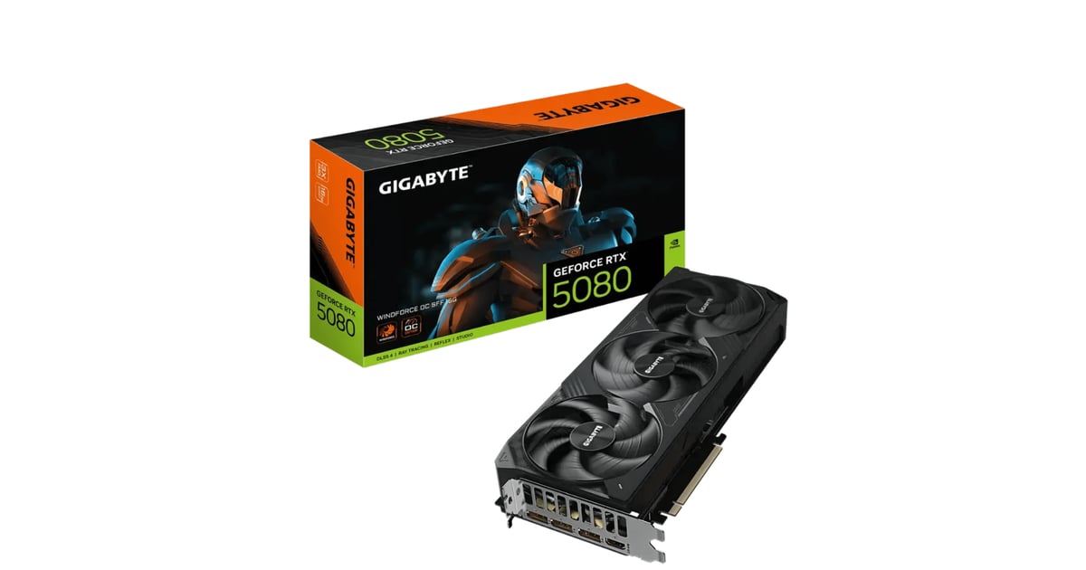 Track GIGABYTE RTX 5080 WINDFORCE OC SFF at Walmart
