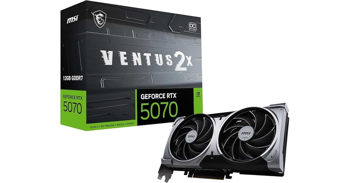 Track MSI RTX 5070 VENTUS 2X OC at Amazon - TrackaLacker