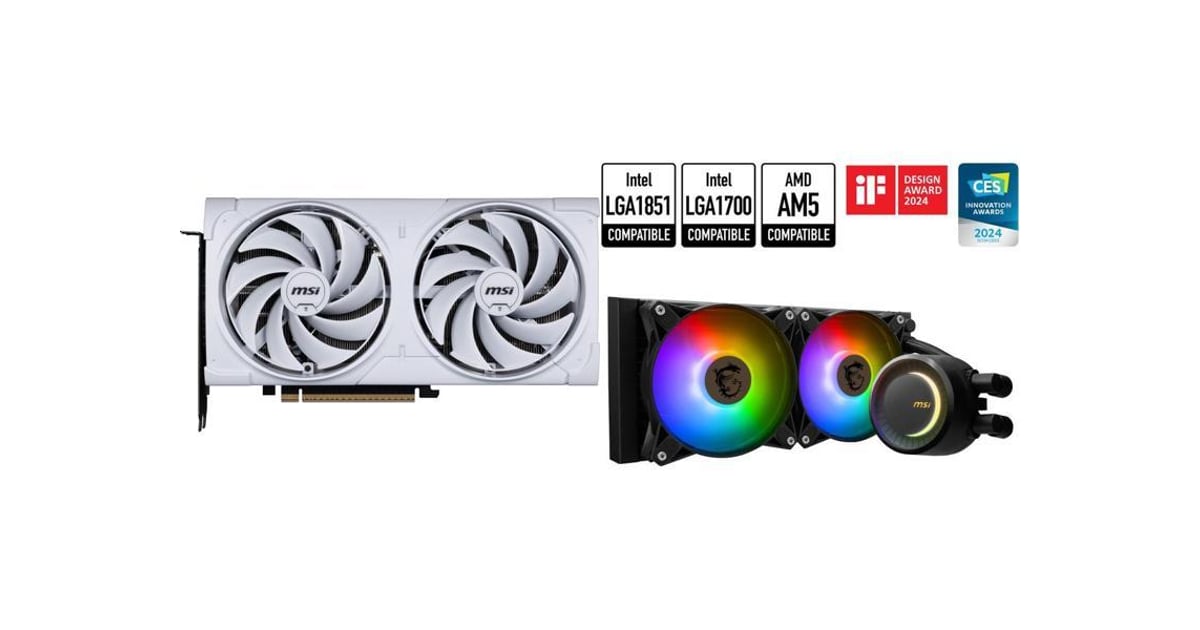 Track GPU CPU Cooler Combo - MSI RTX 5070 12G VENTUS 2X OC WHITE