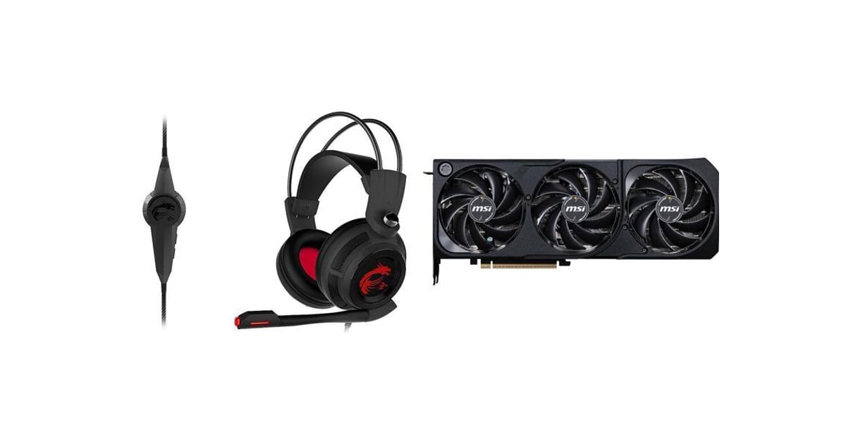 Track Gaming Headsets GPU Combo - MSI DS502 Bundle with MSI RTX 5070 TI ...