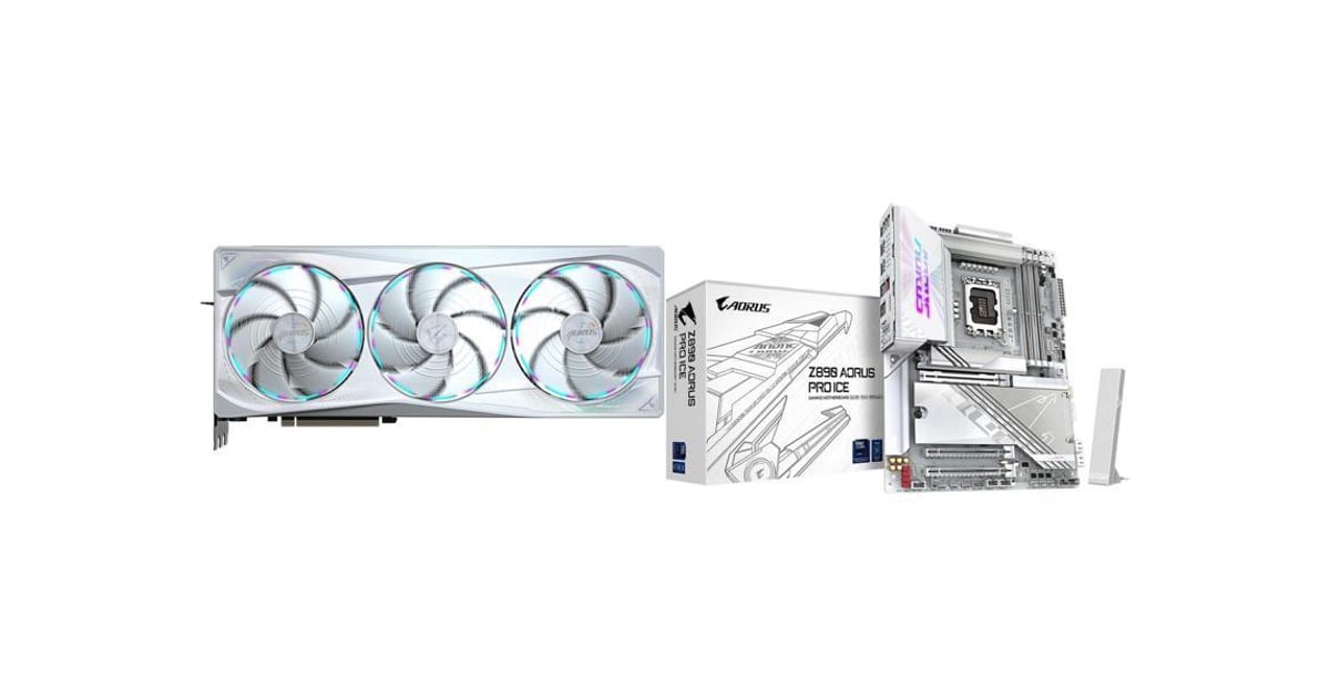 Track GPU Motherboard Combo - GIGABYTE GV-N5090AORUSM ICE-32GD Bundle
