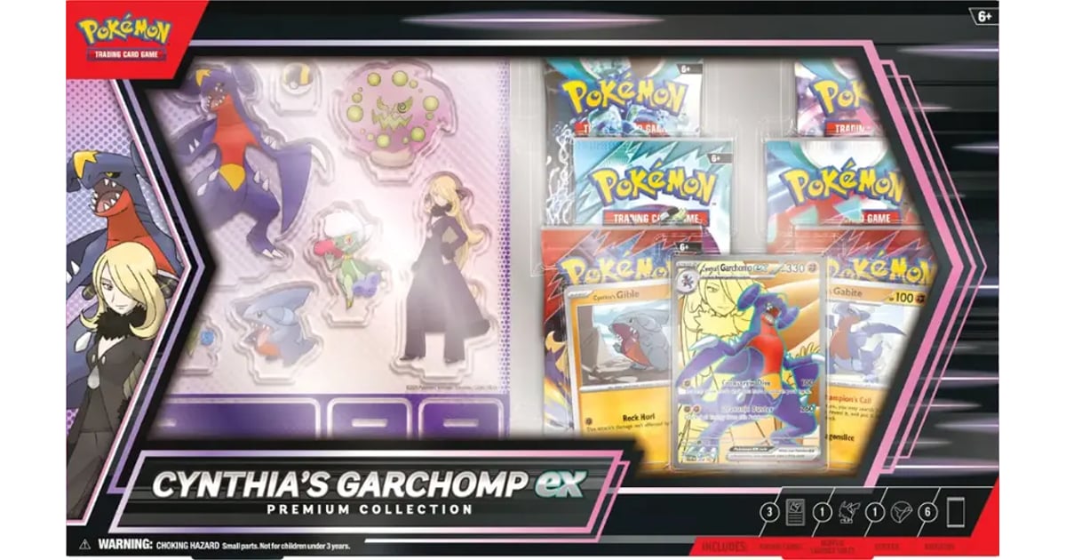 Track Pokemon Cynthias Garchomp ex Premium Collection at Target