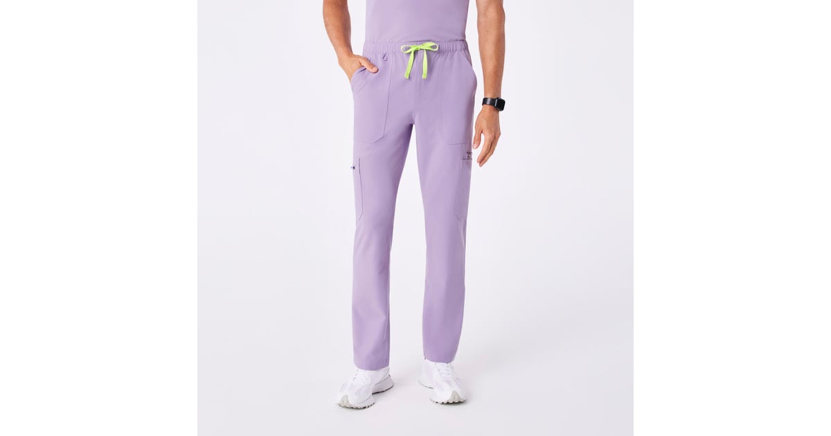 Track Figs Cairo Cargo Scrub Pants - Lavender Dew - M - Tall at Figs