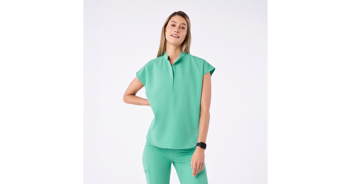 Track Figs Rafaela Oversized Scrub Top - Surgical Green - XL - Regular