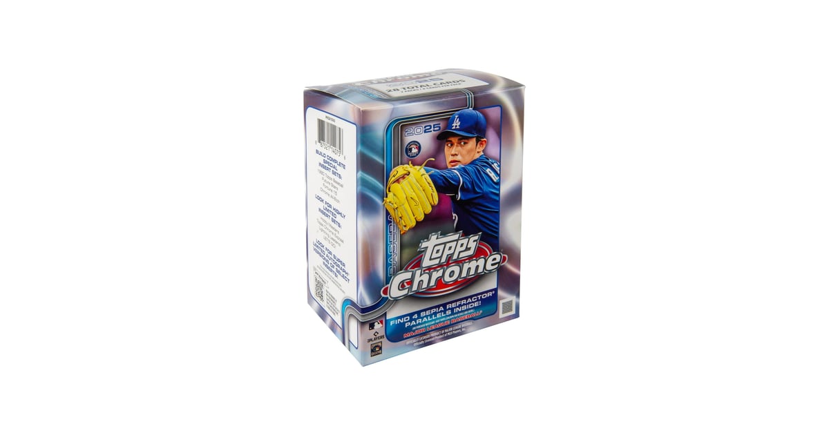 Track 2025 Topps Chrome Baseball Trading Cards Value Box at Walmart