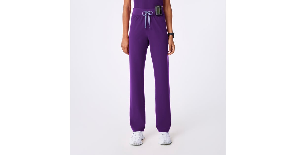 Track Figs High Waisted Livingston Basic Scrub Pants - Digital Grape
