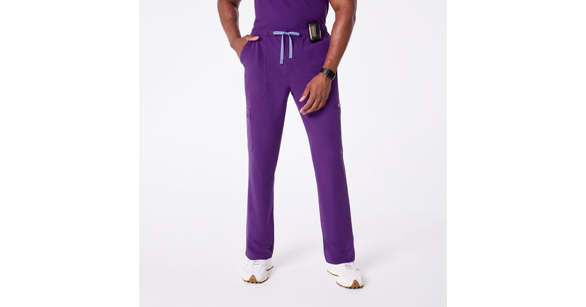 Track Figs Cairo Cargo Scrub Pants - Digital Grape - M - Tall at Figs