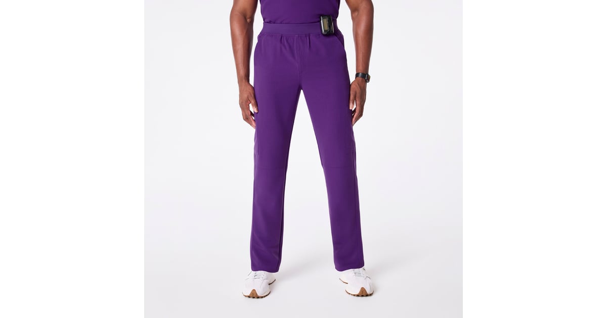 Track Figs Axim Cargo Scrub Pants - Digital Grape - 5XL - Short at