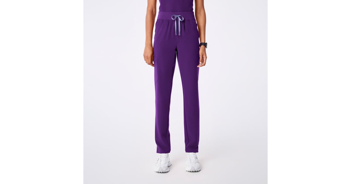 Track Figs High Waisted Yola Skinny Scrub Pants - Digital Grape - M