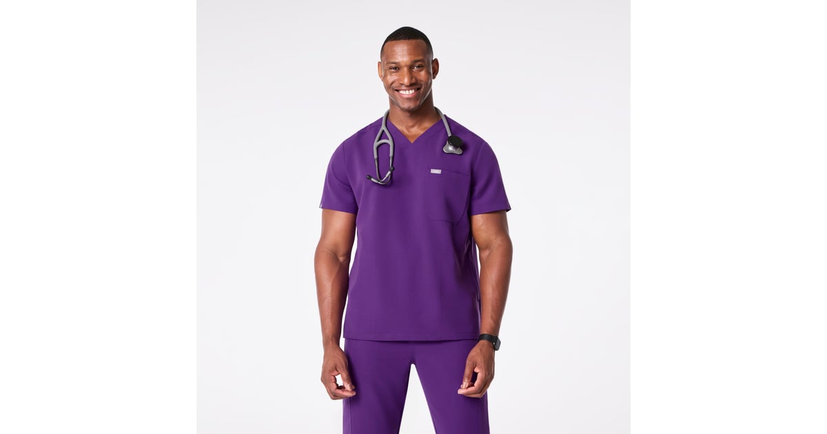 Track Figs Chisec Three-Pocket Scrub Top - Digital Grape - L - Regular