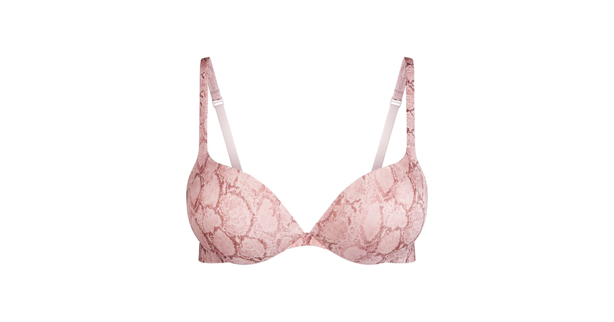 Track Skims Ultimate Teardrop Push Up Bra - Rose Pastel Snake Print