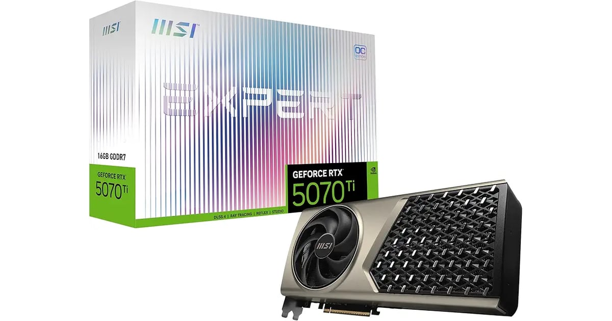 Track MSI GeForce RTX 5070 Ti 16G EXPERT OC at Amazon