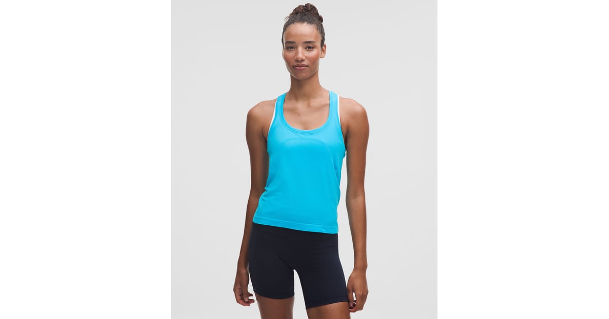 Track Swiftly Tech Racerback Tank Top 2.0 *Waist Length - Fresco Blue