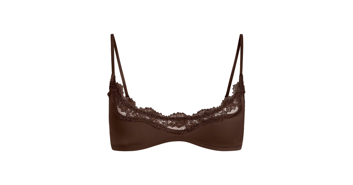 Track Skims Fits Everybody Lace Scoop Bralette - Espresso - Xl at