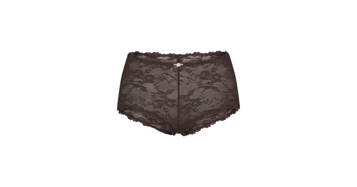 Track Skims Stretch Lace Boy Short - Espresso - M at Skims
