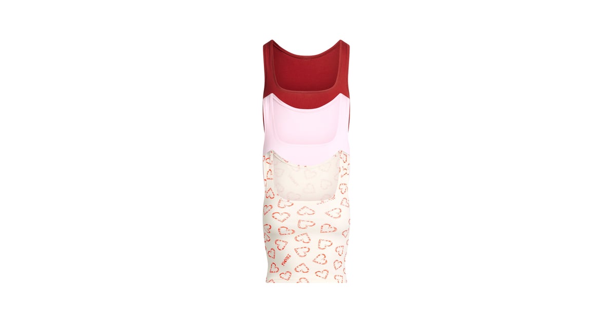 Track Skims Cotton Rib Tank 3 Pack - Marble Candy Multi - L at Skims