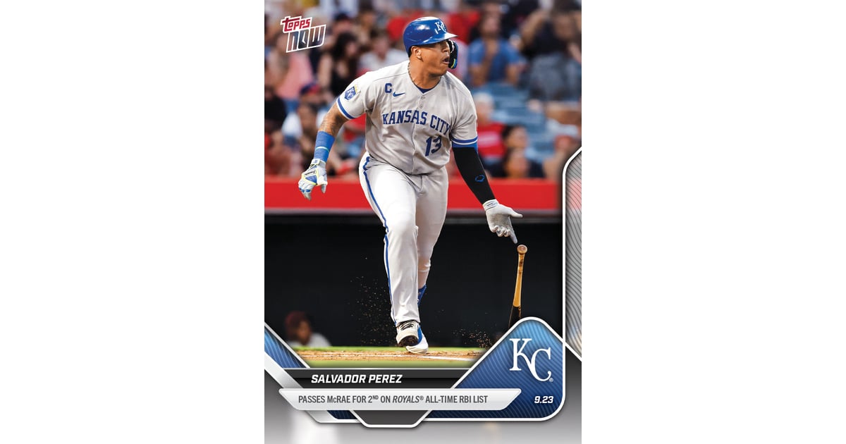 Track Salvador Perez - 2025 MLB Topps NOW - Card 753 - PR: 693 at