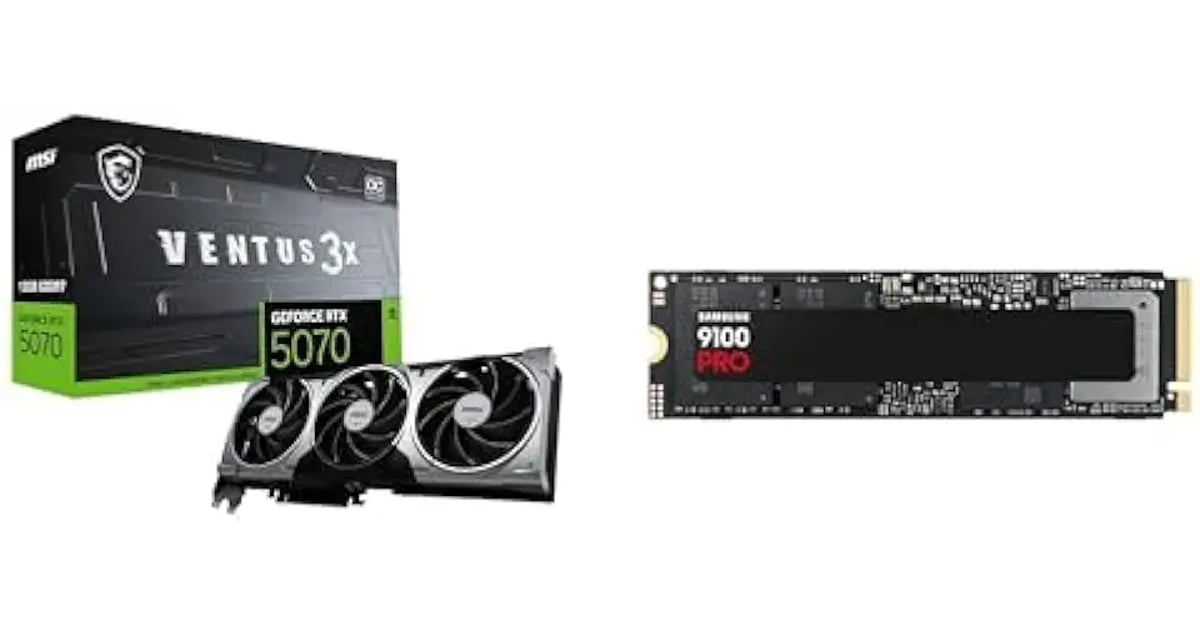 Track MSI GeForce RTX 5070 12G Ventus 3X OC + Samsung 9100 PRO NVMe M.2 ...