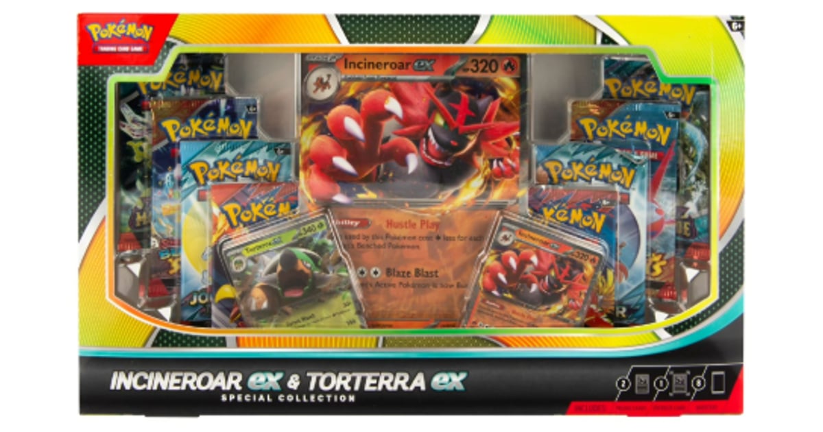Track Pokemon Incineroar ex & Torterra ex Special Collection at