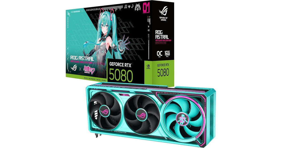 Track ASUS ROG Astral GeForce RTX 5080 16GB GDDR7 OC Hatsune Miku ...