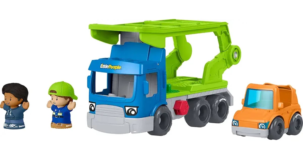 Track Fisher-Price Little People Toddler Toy Load & Roll Hauler Car ...
