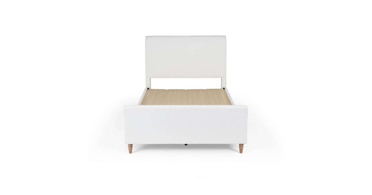 My Texas House Flynn Boucle Platform Bed In Stock Availability and