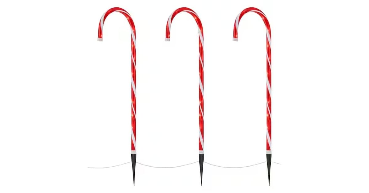 3 ft. Warm White Candy Cane LED Pathway Lights In Stock Availability