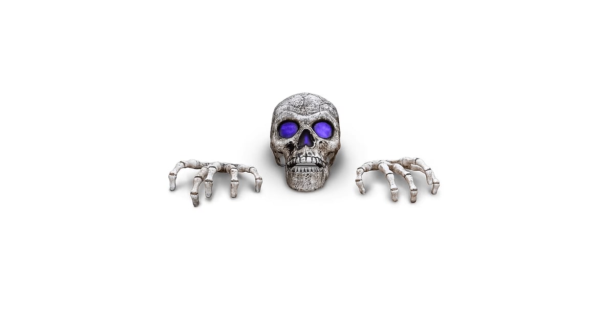 Track Haunted Living 2.3-ft Giant Skull with Hands Ground Breaker Yard
