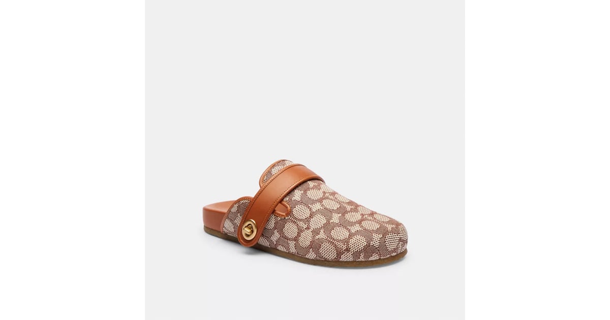 Coach Blake Clog In Signature Textile Jacquard In Stock Availability