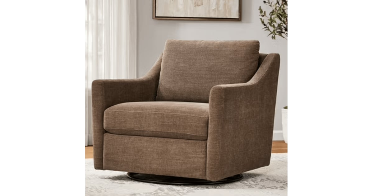 Swivel Accent Chair with Jackson Sloped Arms In Stock Availability and
