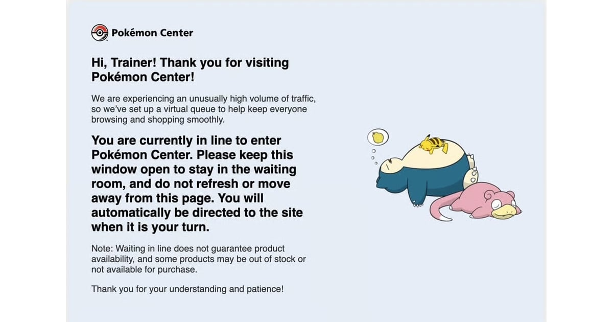 Pokemon Center Queue Monitor - United Kingdom In Stock Availability